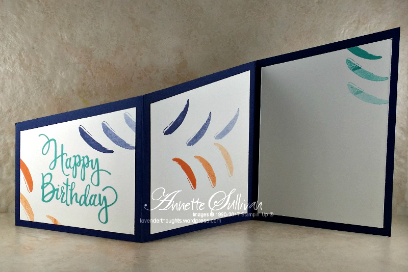 Trifold Angle Card with Stylized Birthday and Painters Palette and VIDEO – Lavender Thoughts