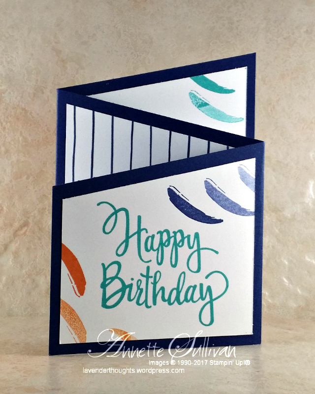 Trifold Angle Card with Stylized Birthday and Painters Palette and VIDEO – Lavender Thoughts