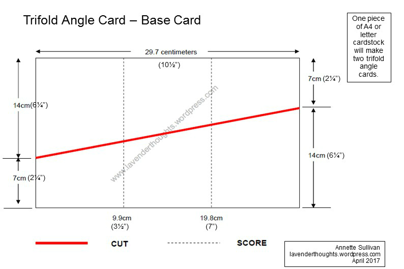 Trifold Angle Card Base Card – Lavender Thoughts