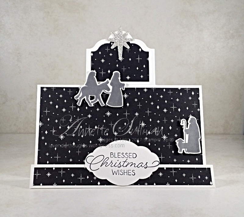 Night in Bethlehem on a Fancy Fold Step Card – Lavender Thoughts