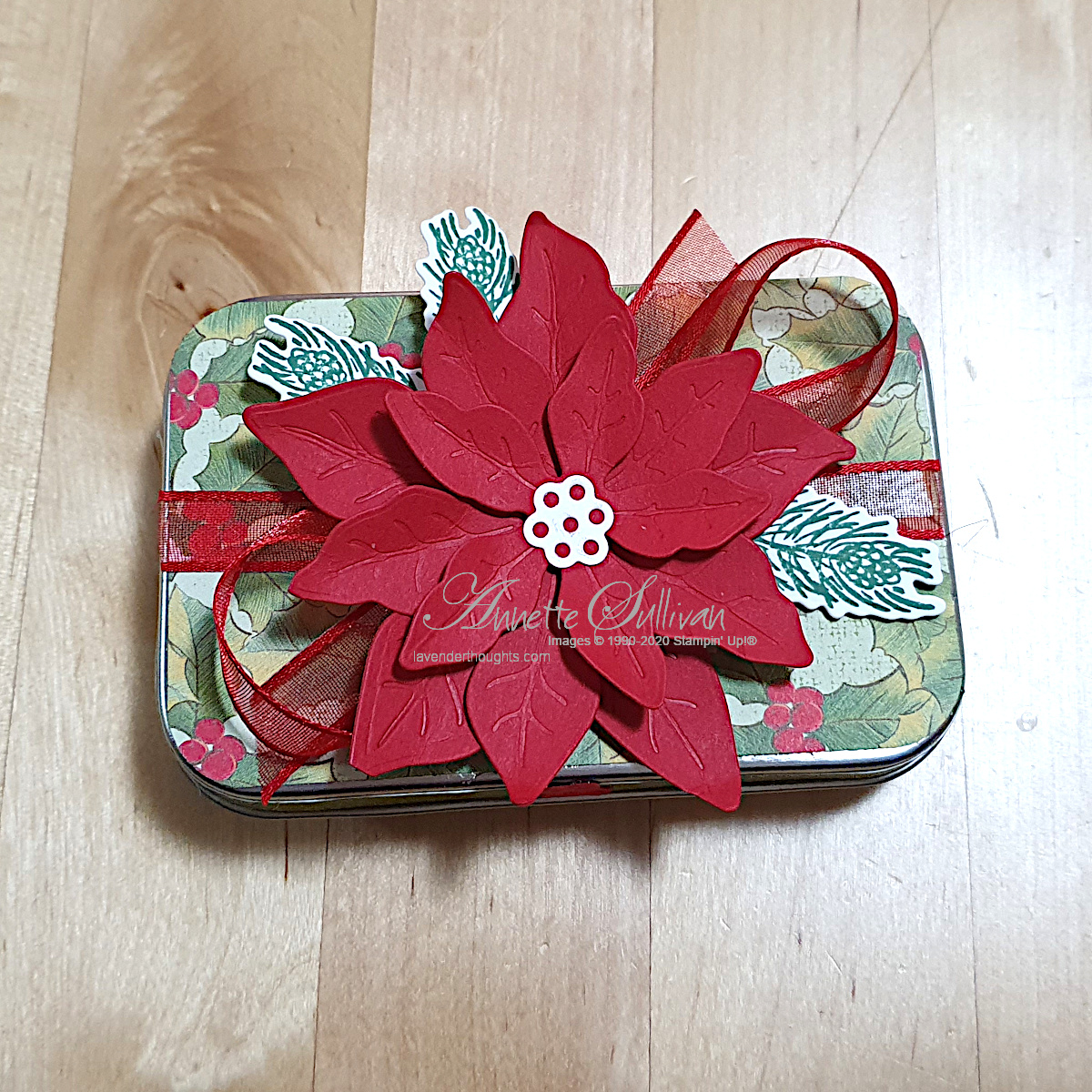 Decorating a Gift Tin for Christmas – Lavender Thoughts