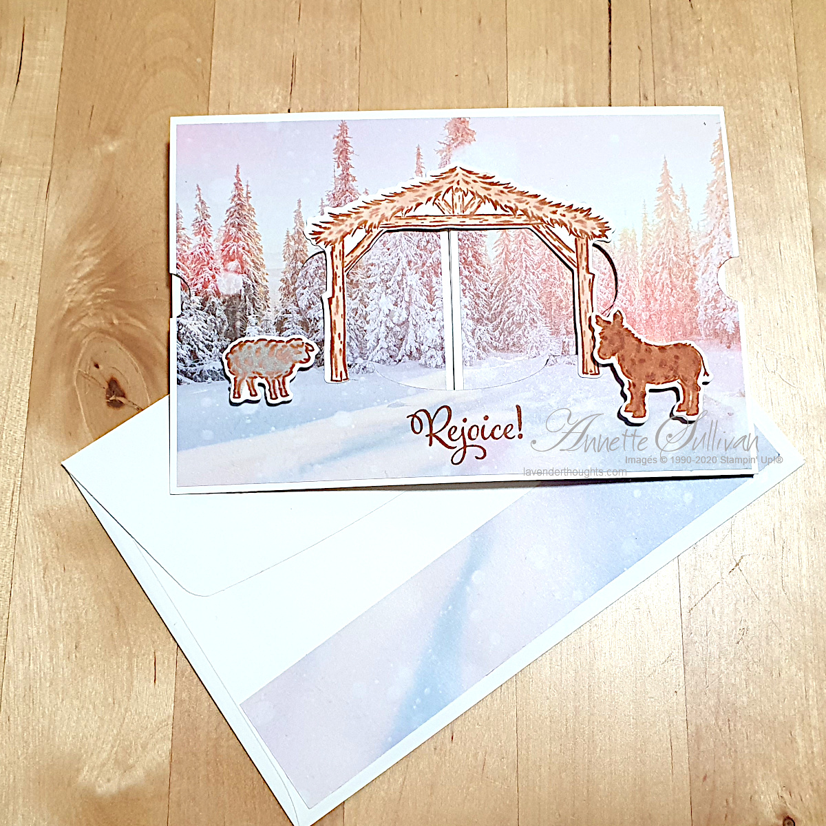 A Bridge Slider card using Peaceful Nativity – Lavender Thoughts