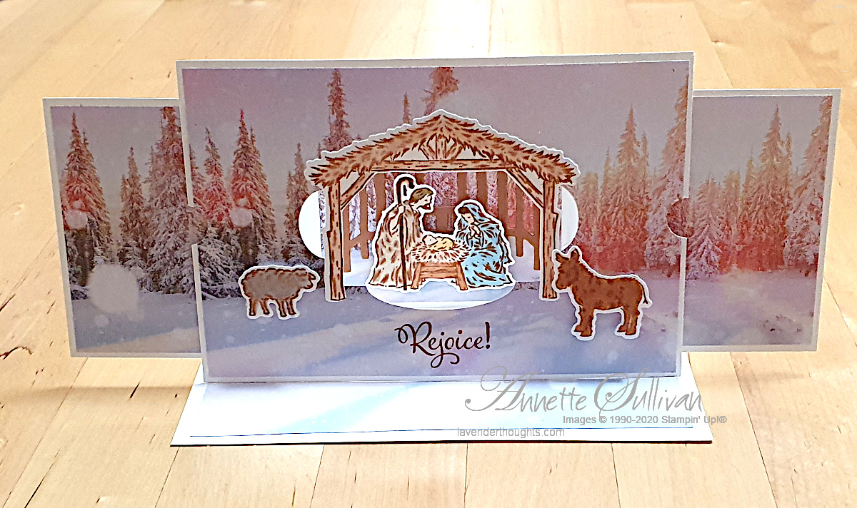 A Bridge Slider card using Peaceful Nativity – Lavender Thoughts