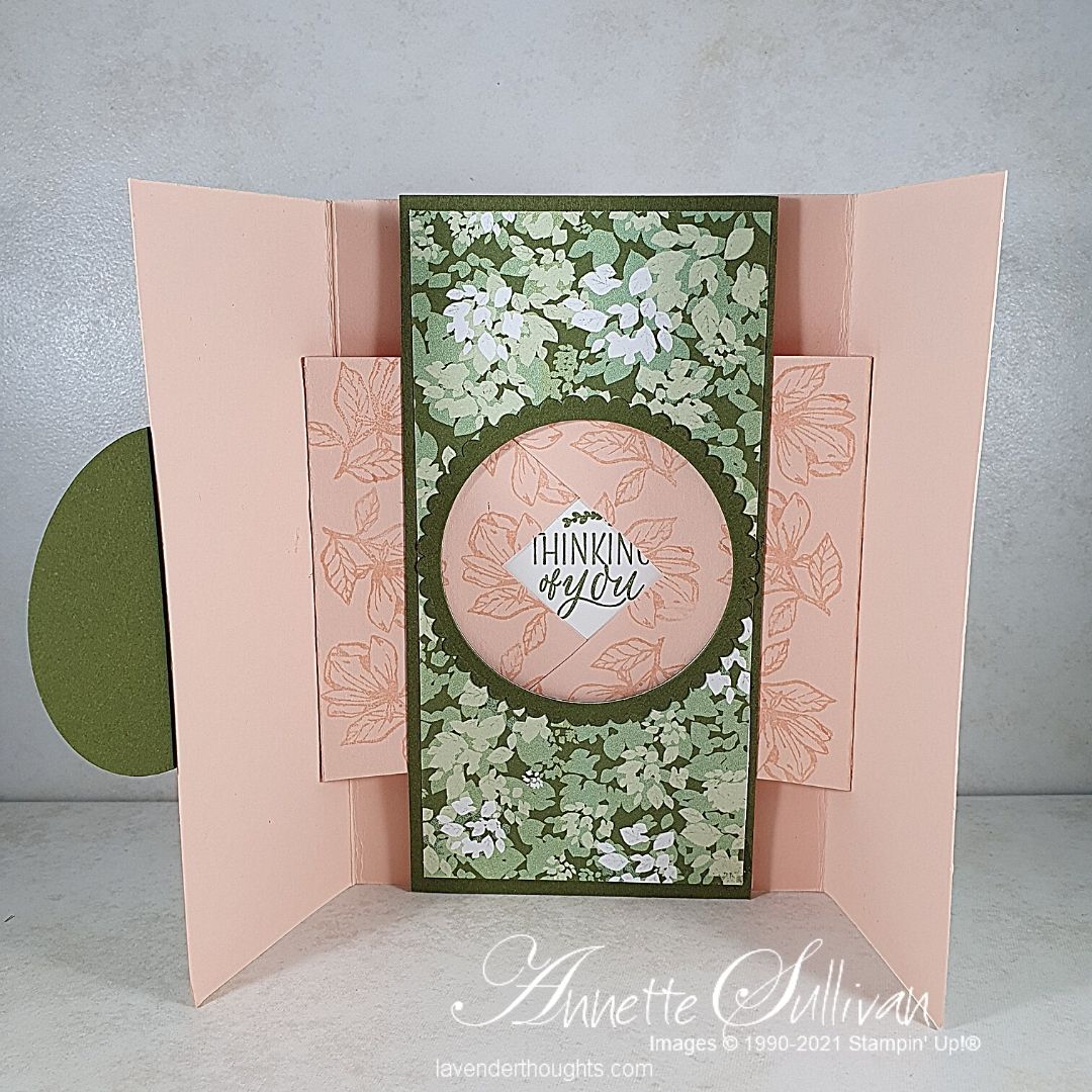 Peek a Boo Shutter Gate Fold Card for the Sketch Challenge at Splitcoaststampers – Lavender Thoughts