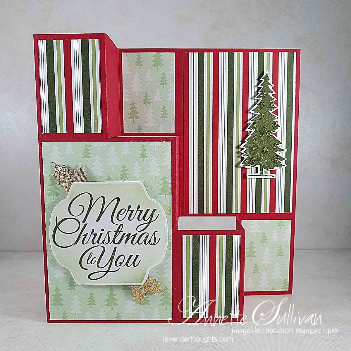 Quick and easy step cards for Christmas – Lavender Thoughts