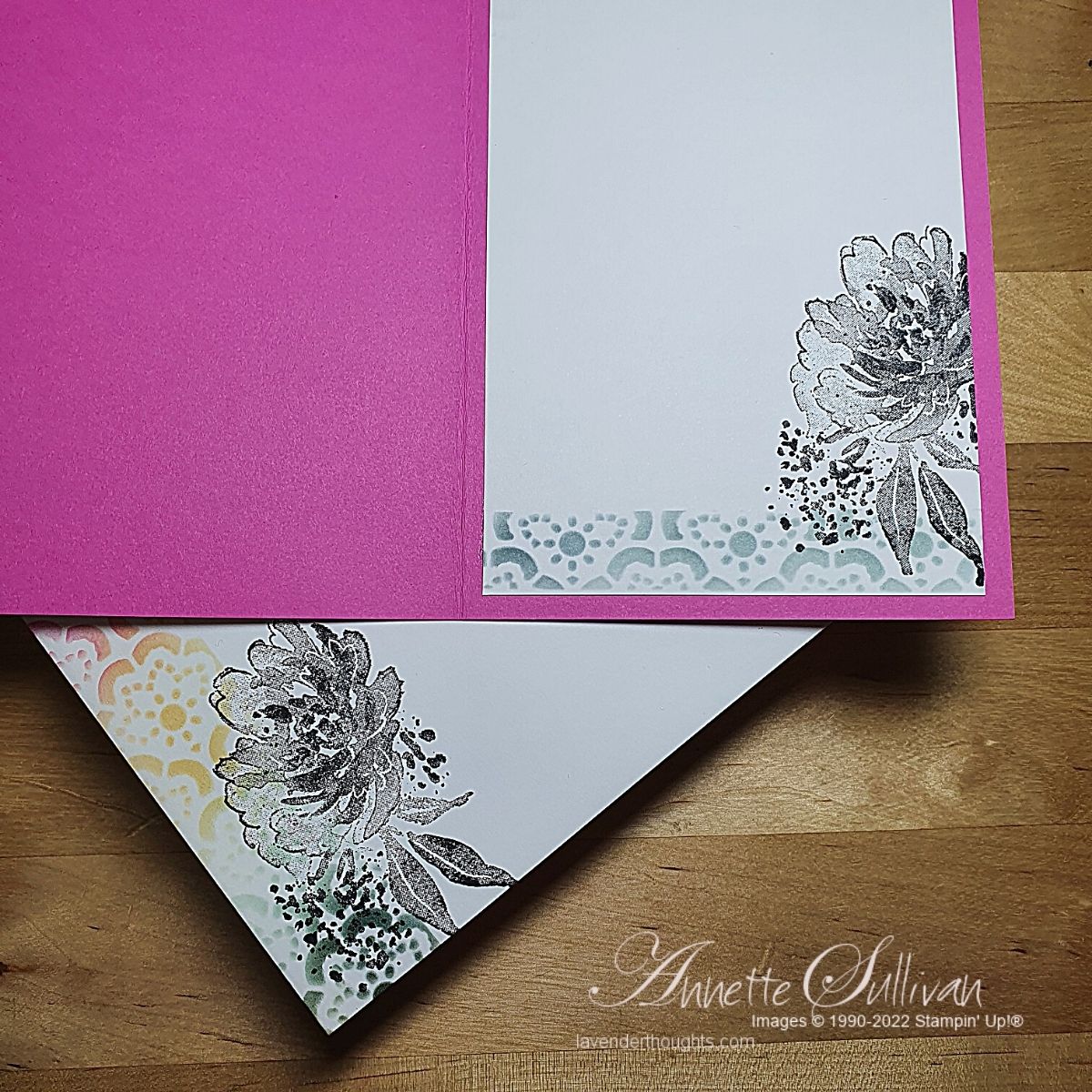 Creating simple cards with Flowing Flowers – Lavender Thoughts