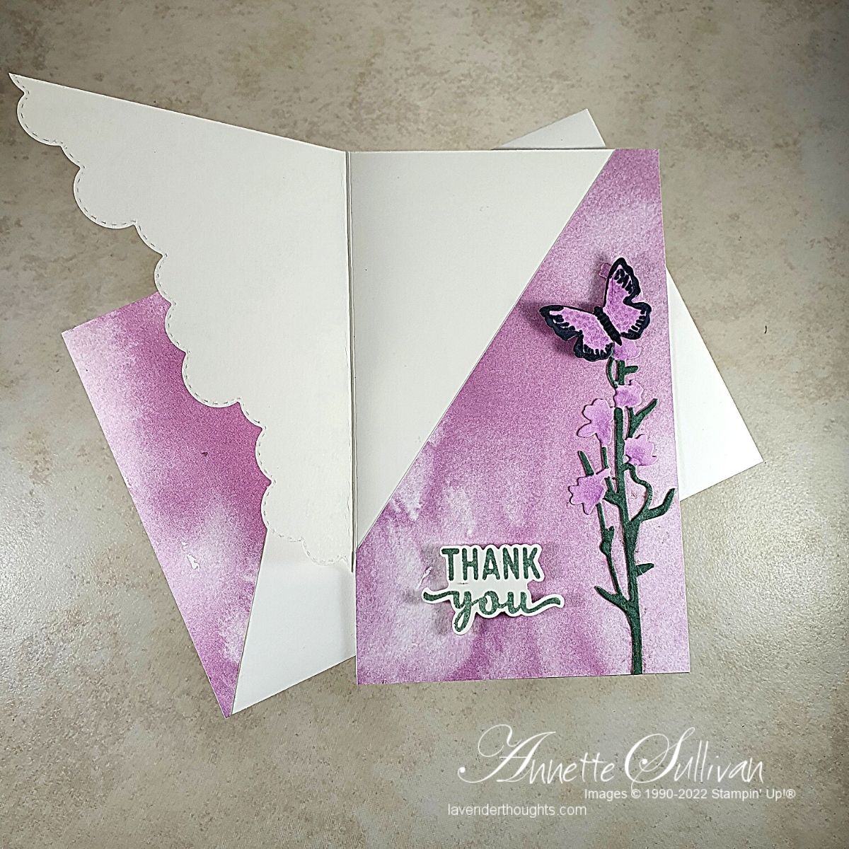 A Mini Slimline Fun Fold Card – Lavender Thoughts