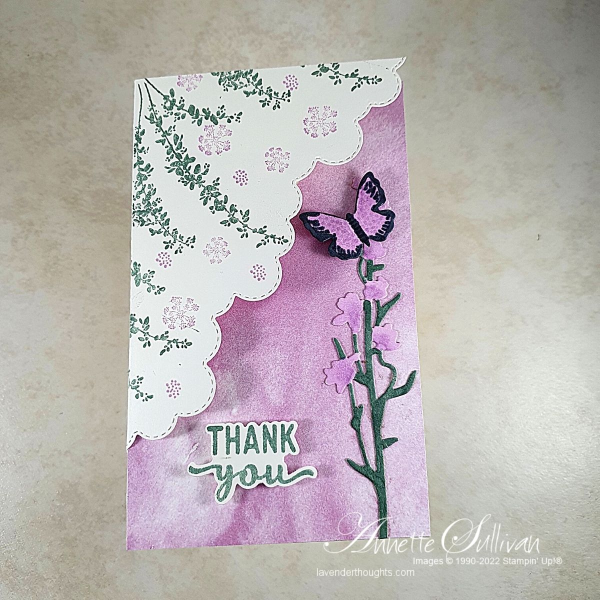 A Mini Slimline Fun Fold Card – Lavender Thoughts