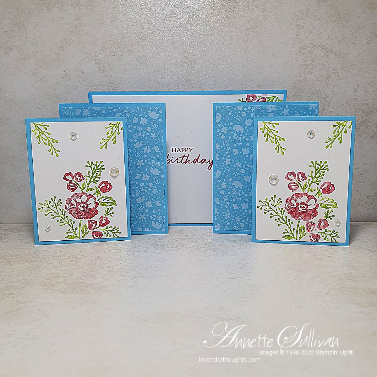 A Landscape Cascading Display Card – Lavender Thoughts