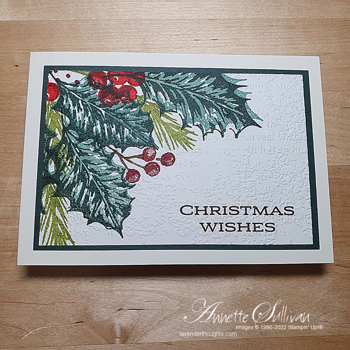 One Sheet Wonder with Leaves of Holly – Lavender Thoughts