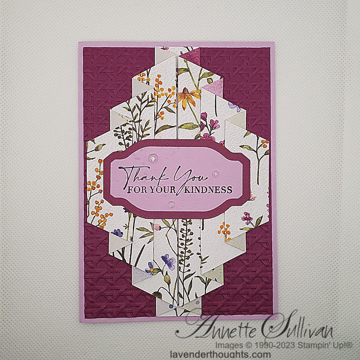 Ways to use Designer Series Paper – Double Pleated Card – Lavender Thoughts