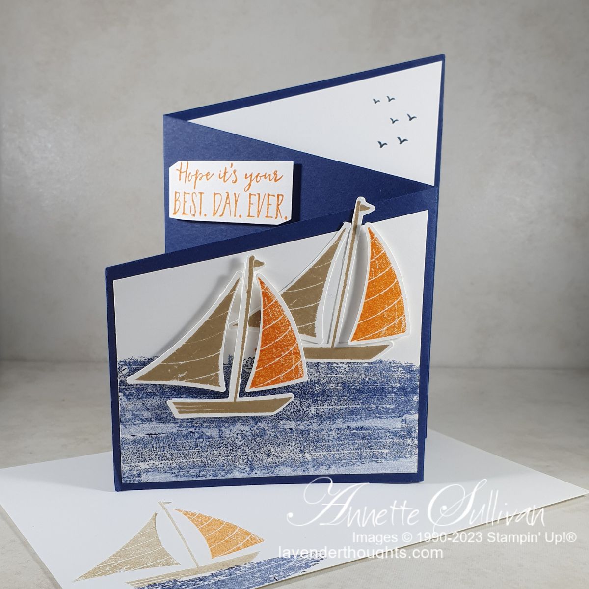 Say Goodbye to Let’s Set Sail with a Trifold Angle Card – Lavender Thoughts