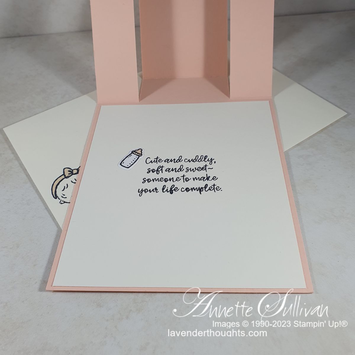 Centre Step Fold Cards for Sweet Baby – Lavender Thoughts