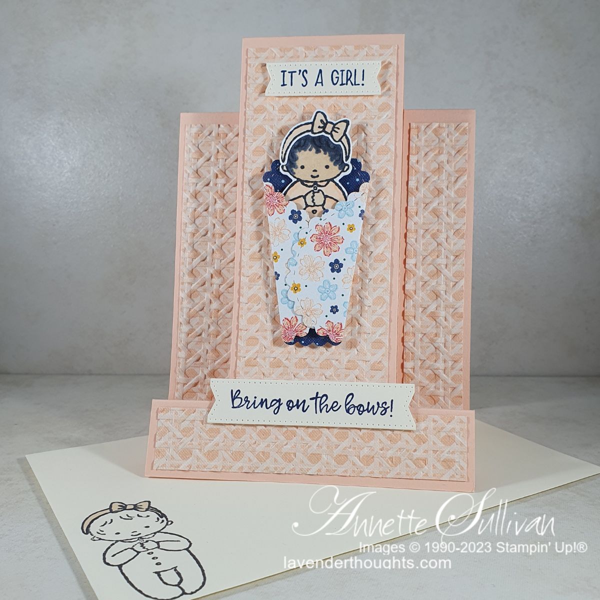 Centre Step Fold Cards for Sweet Baby – Lavender Thoughts