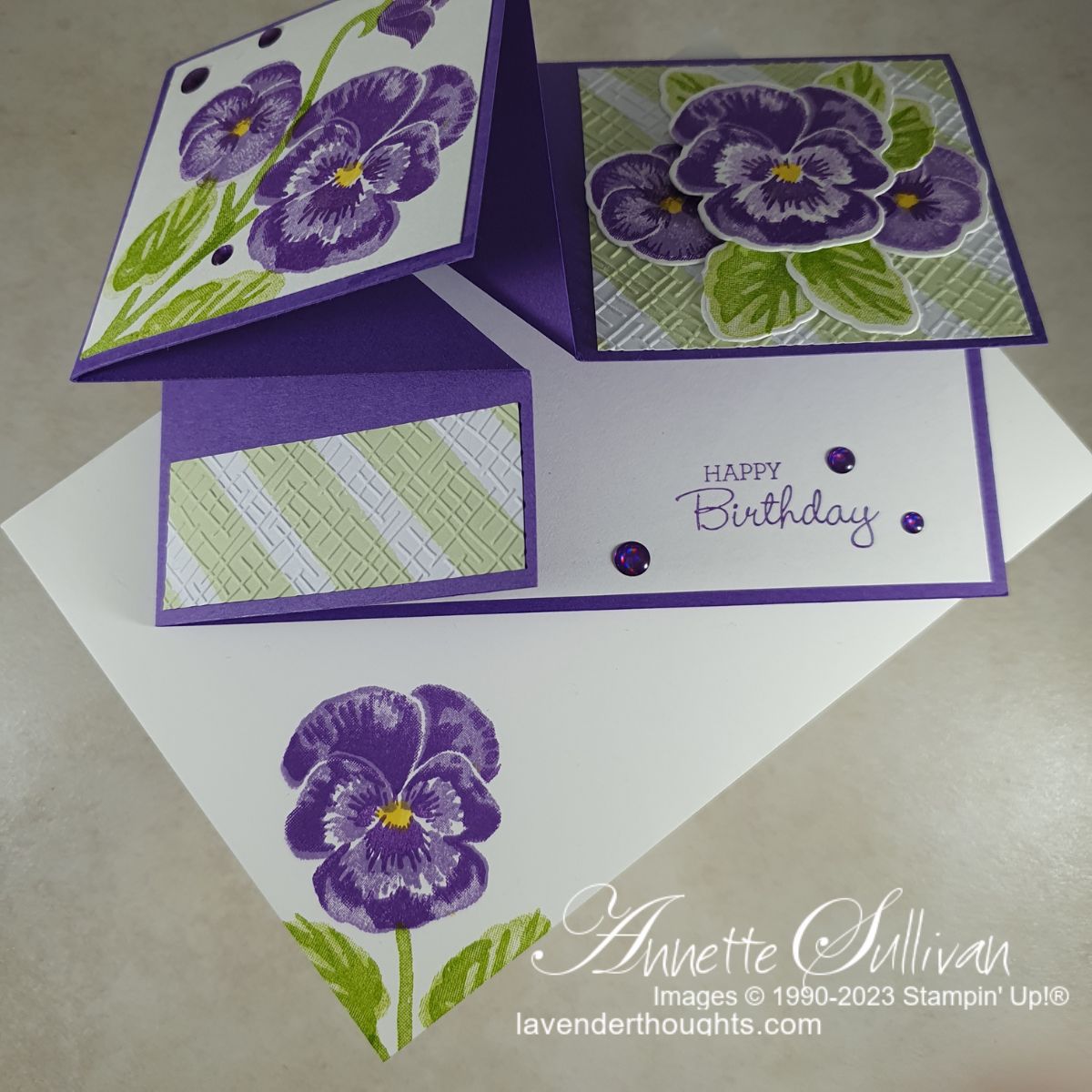 Corner Open Fancy Fold Cards with PDF tutorial – Lavender Thoughts