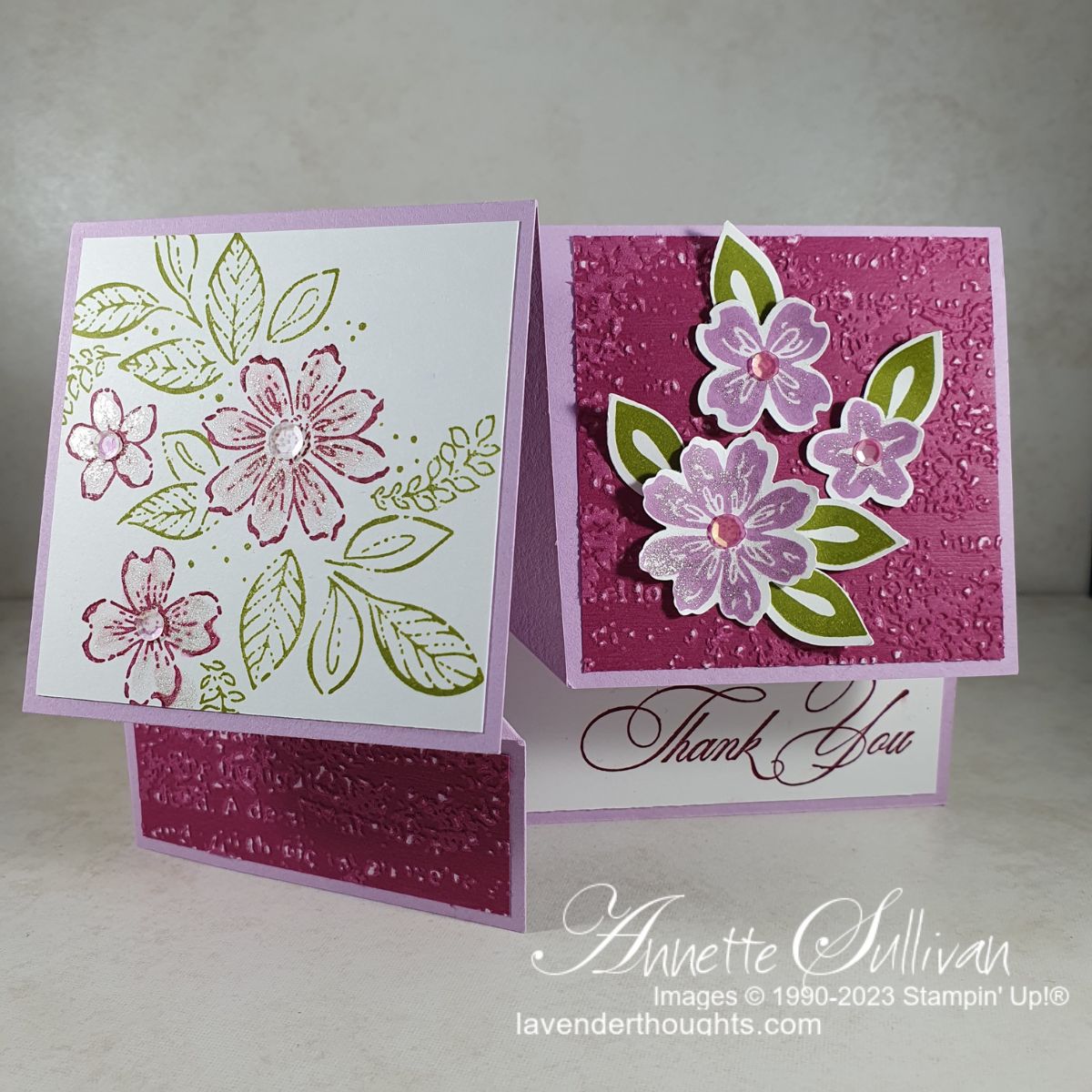 Corner Open Fancy Fold Cards with PDF tutorial – Lavender Thoughts