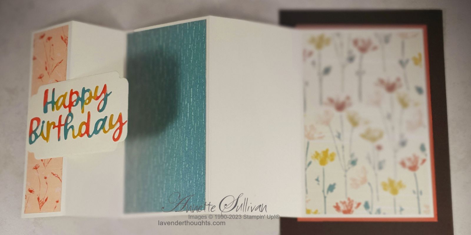 Panel Pull Out Fancy Fold Card – Lavender Thoughts