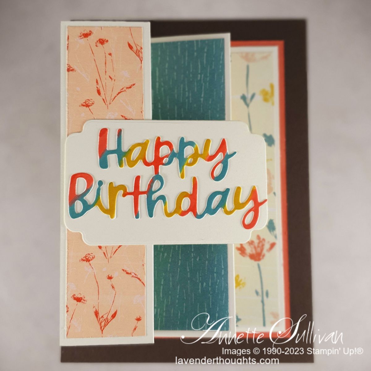 Panel Pull Out Fancy Fold Card – Lavender Thoughts