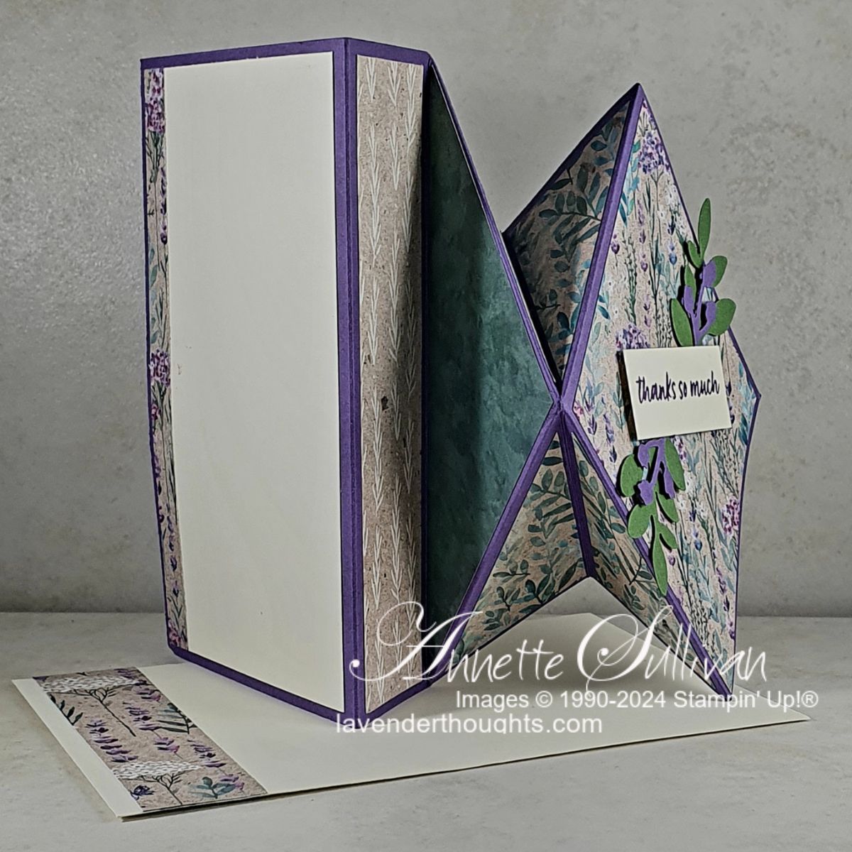 Upright Diamond Fold Cards – Lavender Thoughts
