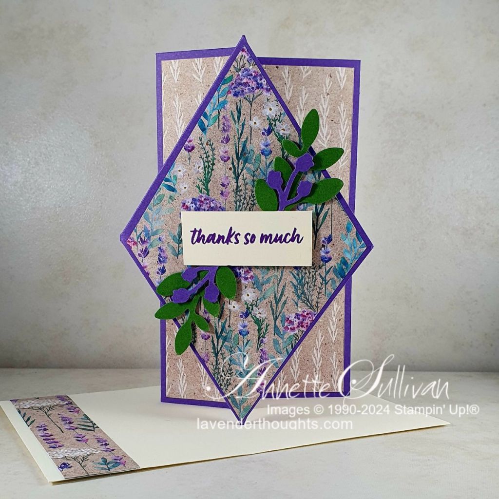 Upright Diamond Fold Cards – Lavender Thoughts