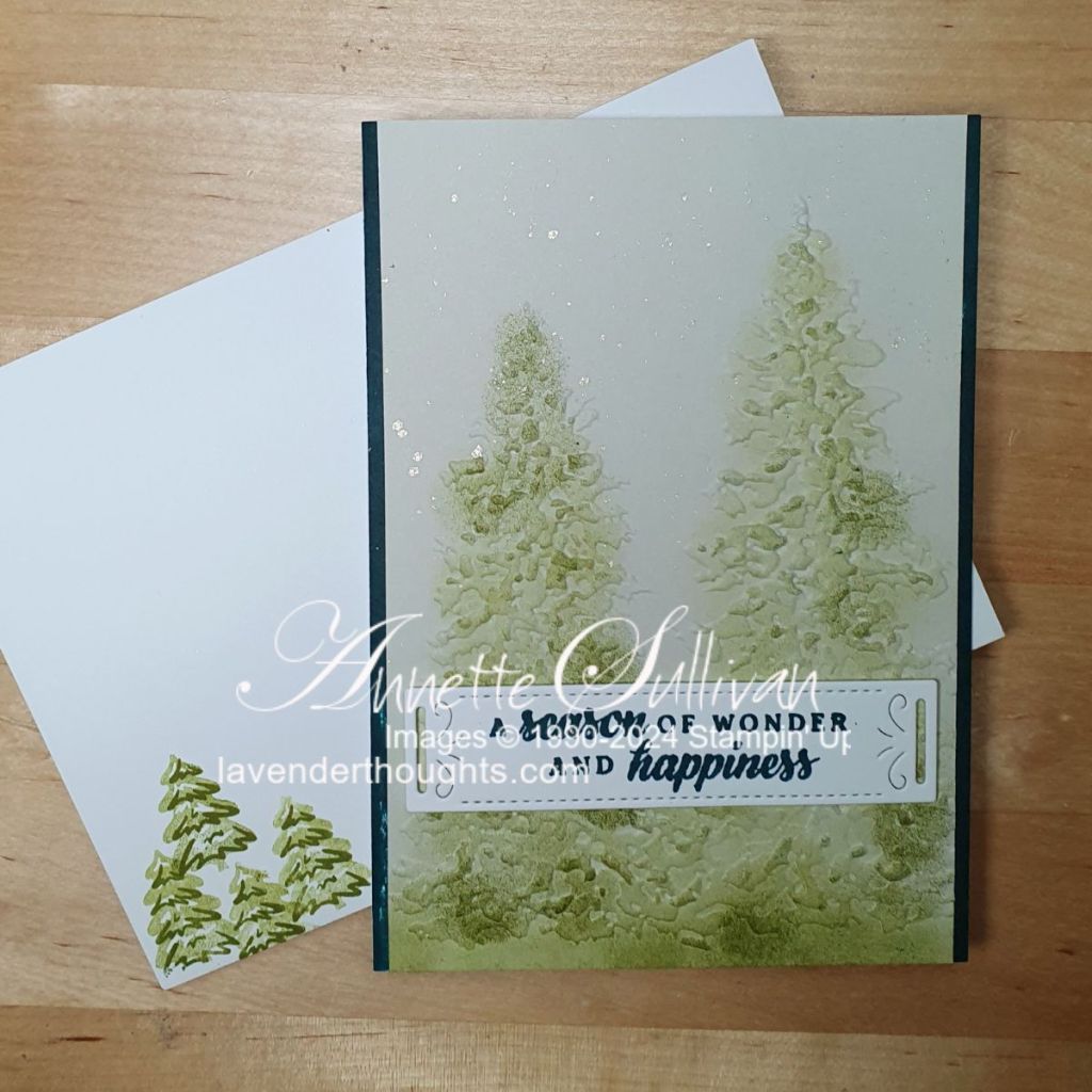 Quick and Easy Christmas Card with Painted Trees 3D Embossing Folder ...